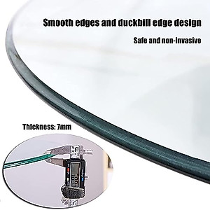 BPILOT Swivel Turntable Lazy Susan，Round Tempered Glass Table Top With Heavy Duty Aluminium Alloy Smooth Swivel Plate For Serving Trade Show Displays,customizable (Color : Clear, Size : 85cm)