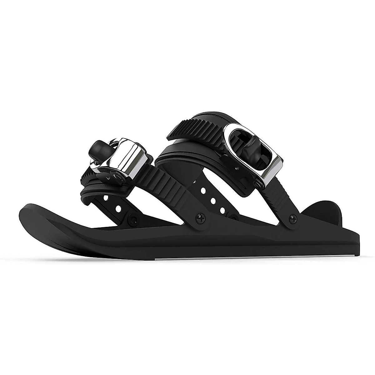 Snowfeet - Mini Short Ski Skates for Snow | Skis for Winter Shoes | Short Snowskates Snowblades Skiboards | The Real Original (Black)