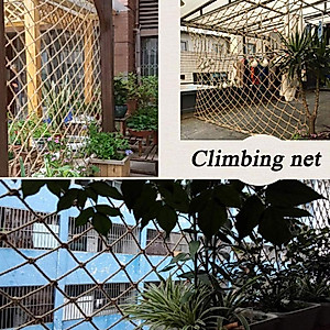 RZM Wall Decor Rope Net, Climbing Net for Kids Stair Balcony Railing Safety Net Hammock Fence Net Cargo Tree House Climb Nets Playground Children Swing Child Safety Netting for Balcony