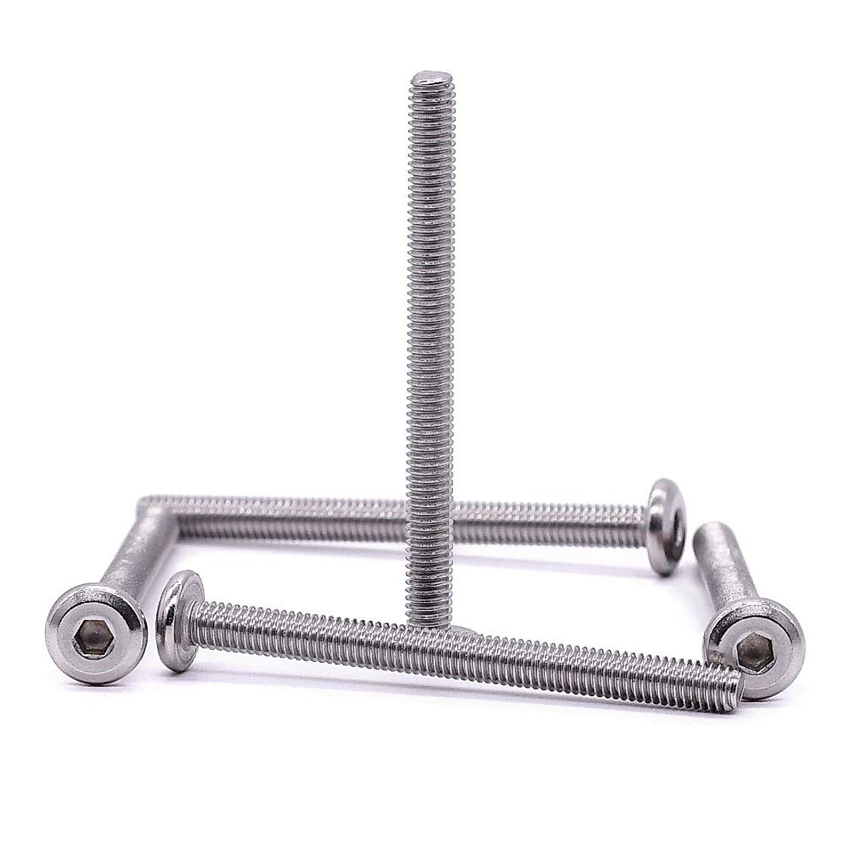 M5-0.8 x 50mm Hex Socket Head Cap Screws, 304 Stainless Steel 18-8, Flat Countersunk Machine Screws for Furniture, Binding, Machinery, Automotive, DIY Projects, 30 PCS