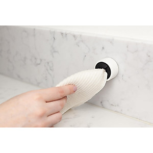 Original Kitchen Towel Holder/Hook with Adhesive to Hang Dish Towels, Tea Towels, Dishcloths, Rags and Hand Towels with a Push. Handy accessory for RV, Bathroom, Shower, Cabinets, Inside & Outside use