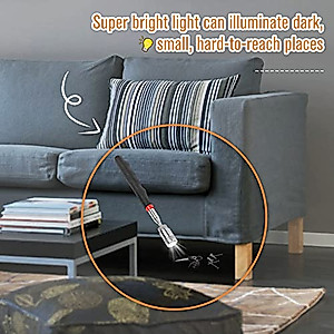 Magnetic Pickup Tool with LED Light- 4Pcs Telescoping Magnetic Pickup Tool-Magnet Wand for Men Unique Birthday Gift Ideas for Grandpa Women Truck Driver Handyman Cool Gadgets Stuff