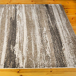 LUXE WEAVERS Lagos Collection 7501 Beige 8x10 Abstract Area Rug