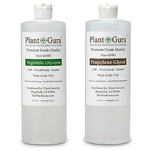 Vegetable Glycerin and Propylene Glycol 32 oz. Each Food Grade USP Kosher 99.9% Pure