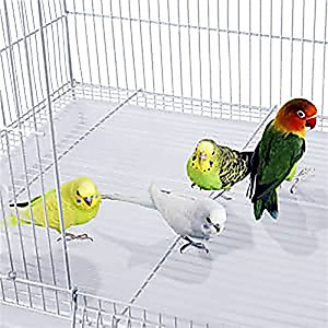Lot of Breeding Flight Bird Cage for Aviaries Canaries Budgies Finches Lovebird Parakeet (30"x18"x18" White with Divider)