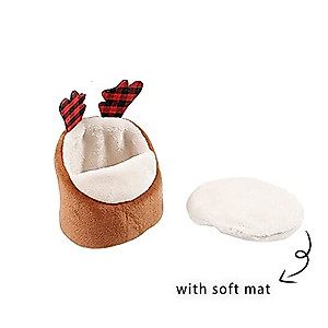 ABLAZEZAI Hamsters Bed House Cage Supplies Accessories for Sugar Glider (Brown)