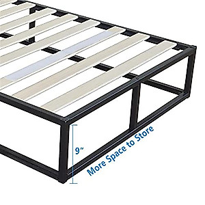 n/a Simple Basic Iron Bed Twin Size Black Bedroom Furniture for Bedroom