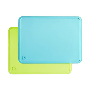 Munchkin® Spotless™ Silicone Placemats for Kids, 2 Pack, Blue/Green
