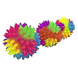 Bonka Bird Toys 3317 Pk3 Large Rainbow Spike Ball Foot Talon Bird Toys