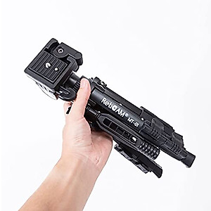 RetiCAM Tabletop Tripod with 3-Way Pan/Tilt Head, Quick Release Plate and Carrying Bag for Phones, Cameras and Spotting Scopes - MT01 Mini Tripod, Aluminum, Black