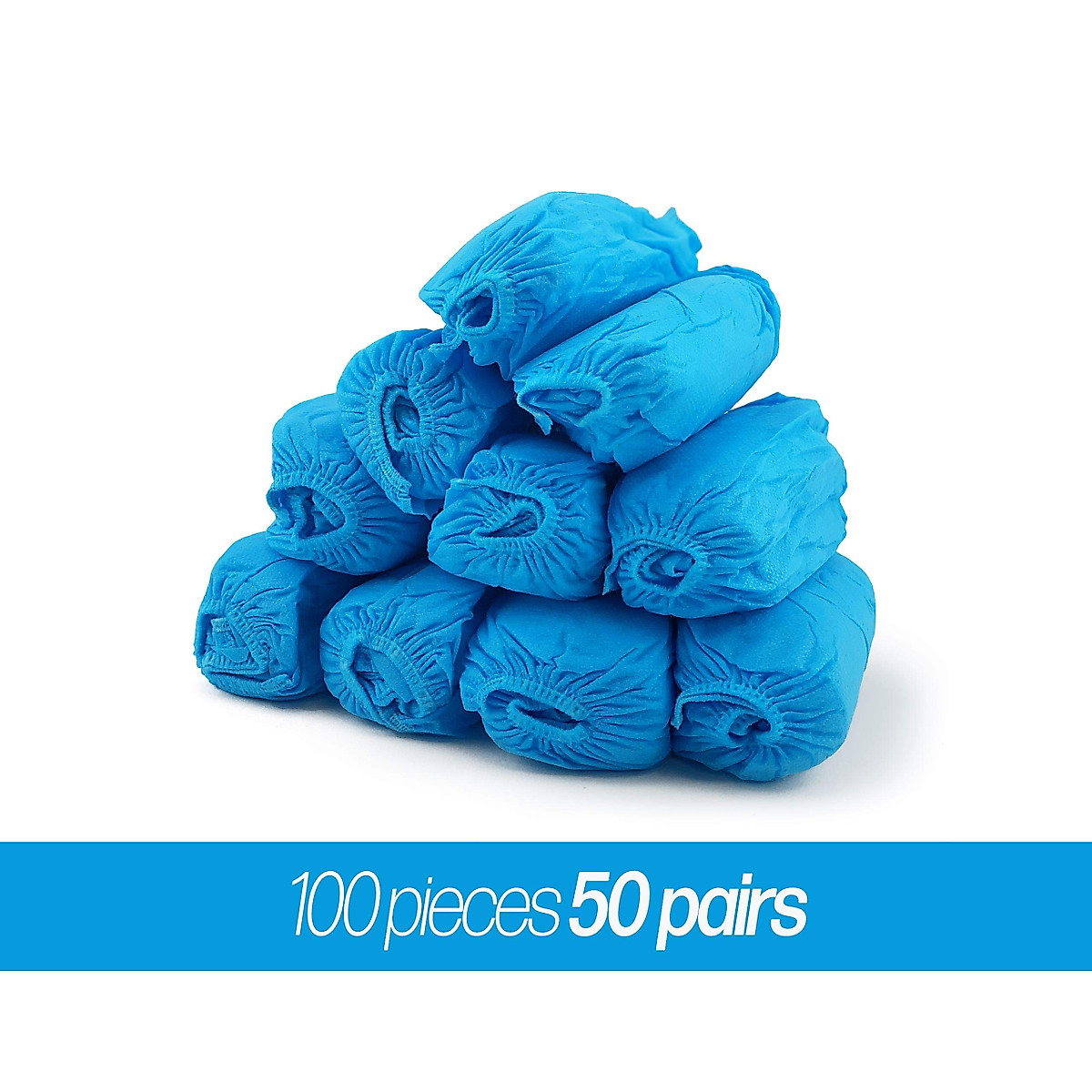 Adorox 100 Pcs (50pair) Shoe Covers Disposable (Standard) Non-Slip Home Lab Clinic Hospital