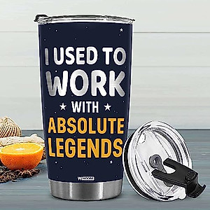 WHIDOBE I Used To Work With Absolute Legend Coworker Retirement New Job Goodbye Workplace Office Boss, Women, Men, Going Away, Colleague, Farewell, Leaving New Job, Good Luck Coworker Tumbler 20OZ Ye