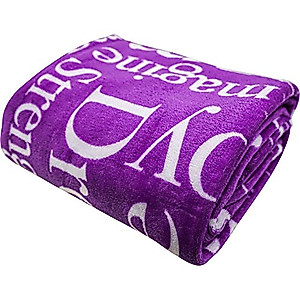 Inspiring Messages (Purple) Super Plush Blanket - 50x60 Soft Throw Blanket - Perfect for Cuddle Season & Holiday Gifts!