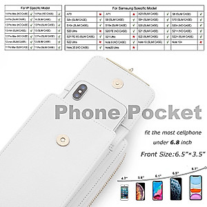 Valentoria Small Crossbody Bag Cell Phone Purse Wallet Leather Card Slot Clutch for Women