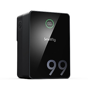 SmallRig V Mount Battery VB99 Pro, 99Wh / 6700mAh mini V-Mount Battery with PD 100W USB-C Fast Charging, with D-TAP, Dual USB-C & DC Ports, USB-A, TFT Display for Camera, Camcorder, Video Light - 4292