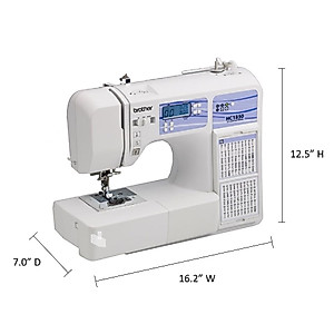 Brother HC1850 Sewing and Quilting Machine, 185 Built-in Stitches, LCD Display, 8 Included Feet
