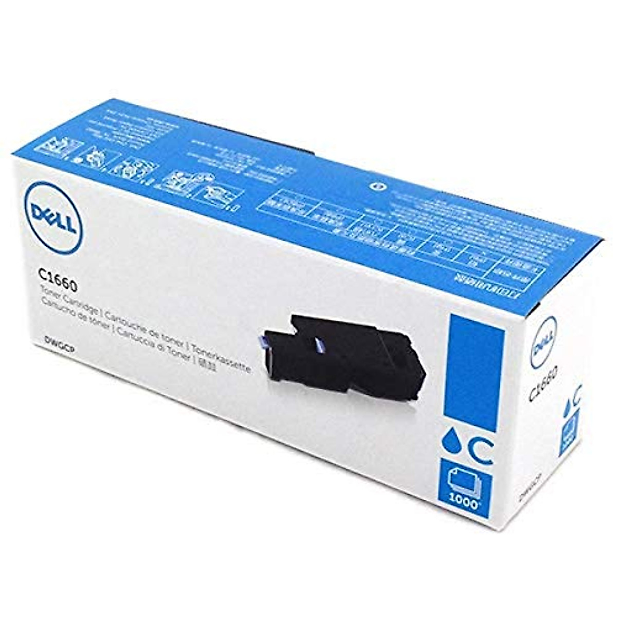 Dell DWGCP Cyan Toner Cartridge C1660w Color Printer