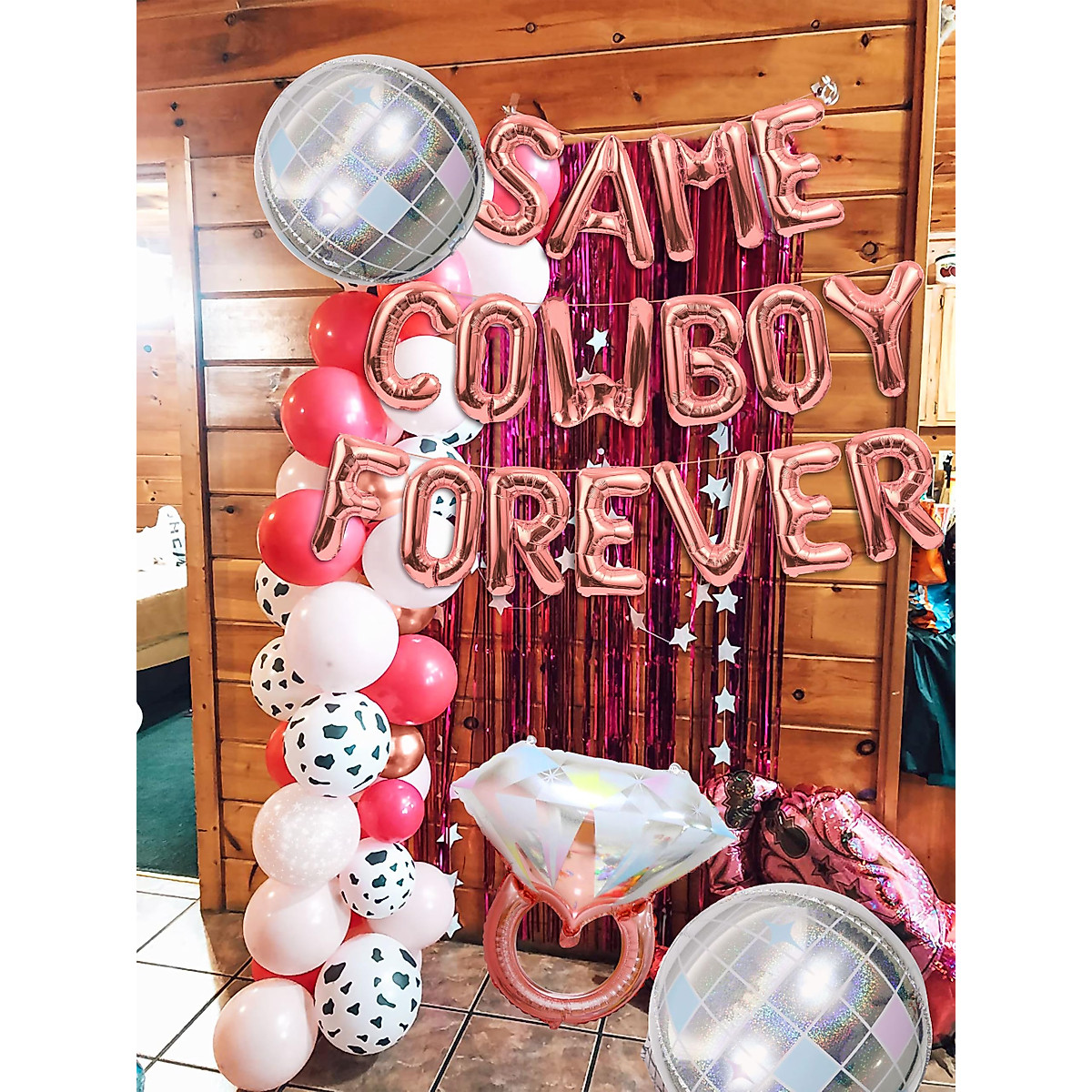JeVenis Same Cowboy Forever Balloons Same Cowboy Forever Bachelorette Decoration Western Bachelorette Party Decorations Cowgirl Nashville Bridal Shower Supplies