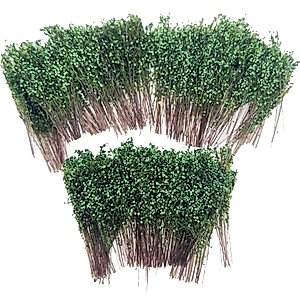 Woohome Green Miniature Shrubs Model Bushes Long Shrub Vegetation Groups Model Grass Tufts for DIY Architecture Building Model Railway Train Diorama Garden Scenery Landscape Layout