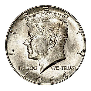 1964 D - 90% Silver JFK Brilliant Uncirculated Half Dollar BU
