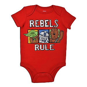 STAR WARS Baby Boys 5 Pack Bodysuits Darth Vader Chewbacca Storm Trooper 6-9 Months