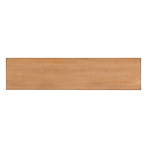 Powell Furniture Linon Larson Pine Wood Bench in Rustic Honey Brown