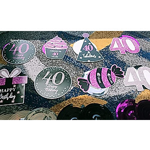 40th Birthday Decorations Women Purple Black Silver for Women Qian’s Party Purple Silver Black Foil Hanging Swirls Decorations 40th Birthday Party Hanging Decor – Women 40th Birthday Party Decorations
