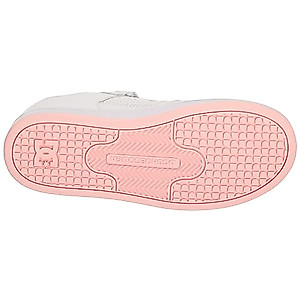 DC Girls Unisex-Child Manteca 4 V Casual Skate Shoe, White/Pink, 13 Little Kid