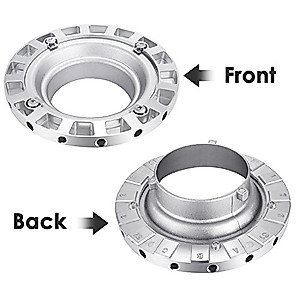Neewer Metal Bowens Speed Ring Speedring Adapter for Bowens Softbox for Speedlite Studio Flash Strobe Monolight
