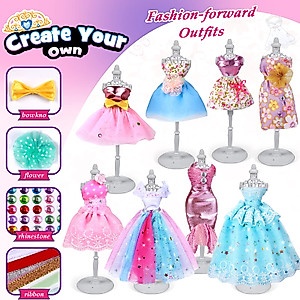 Tacobear Fashion Designer Kits for Girls Sewing Kit for Kids Fashion Design Sketchbook Creativity DIY Arts & Crafts Learning Toys Teen Birthday Gifts Age 6 7 8 9 10 11 12