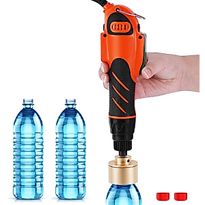 Saladulce Electric Bottle Capping Machine 60Kg/f Handheld Bottle Cap Sealer Bottle Screwing Sealing Machine for 10-50mm diameter Plastic Bottles 160W 110v