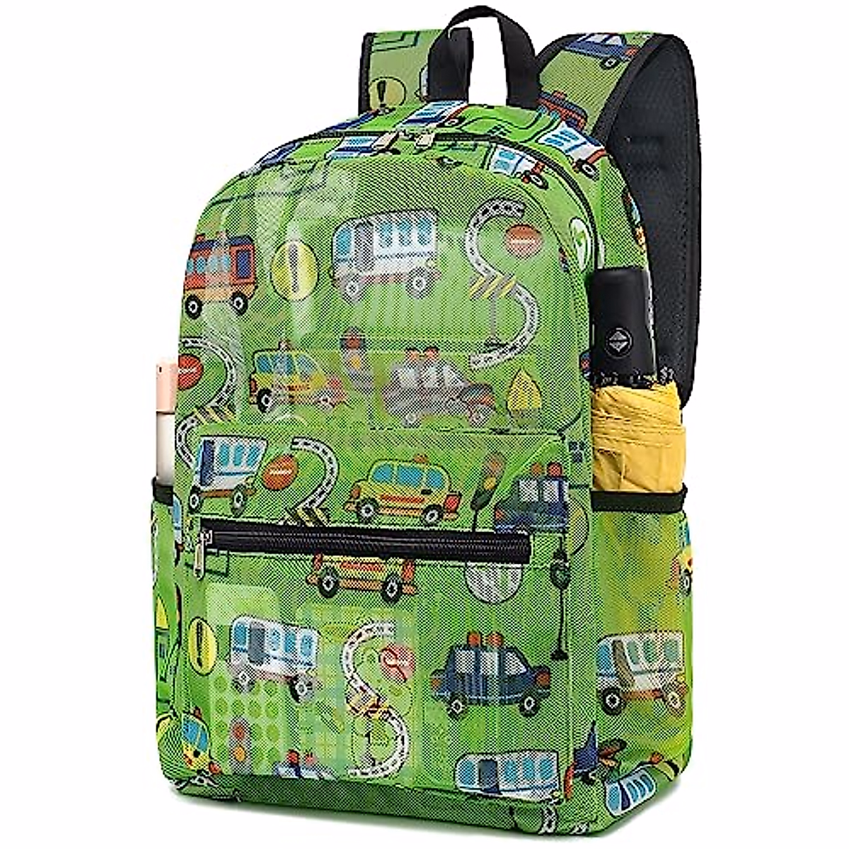 CAMTOP Mesh Backpack Kids Boys Girls Bookbag See Through Preschool Backpacks Casual Daypack for School Beach Travel Swim(Age 3-8 Years)