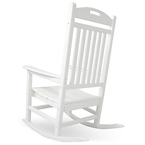 Trex Outdoor Furniture by Polywood TXR100CW Yacht Club Rocking Chair Rocker, Classic White