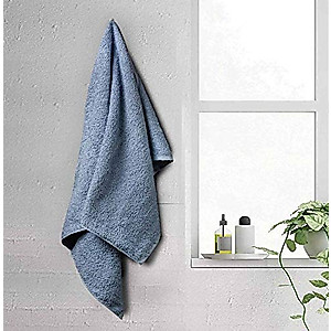 Cotton Bath Towels Set Blue 22" x 44" Pack of 6 Ultra Soft 100% Cotton Bath Towel Blue Highly Absorbent Daily Usage Bath Towel Ideal for Pool Home Gym Spa Hotel