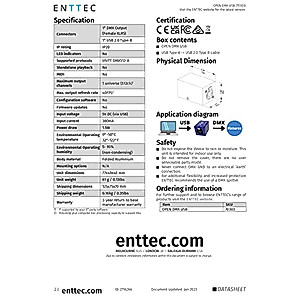 Enttec Open DMX USB 70303 Lighting Interface - Open Source/Hardware Only - Entry Level Model