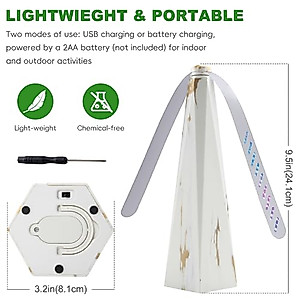 Fly Fans for Tables Fly Repellent for Outdoor Bug Fan Fly Repellent USB Charging Fan and Bugs Fly for Indoor Fly Insect Traps Fan Keep Flies and Bugs Zap Perfor Table Patio Fly Fans Deterrent (White)