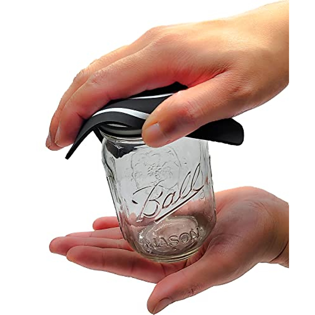 Regular Mouth Mason Jars 16 oz - (6 Pack) - Ball Regular Mouth Pint 16-Ounces Mason Jars With Airtight lids and Bands - For Canning, Fermenting, Pickling, Freezing, Storage + M.E.M Rubber Jar Opener