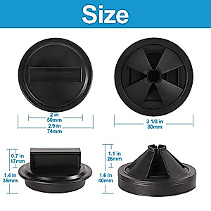 RQYEKDO Garbage Disposal Splash Guards with Rectangle Kitchen Sink Stopper Kit, 3 1/8 Inch Sink Baffle Food Waste Disposal Accessories Drain Plugs for Waste King, Whirlaway, GE Models