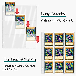 Card Binder for Yugioh Cards - 720 Pockets Trading Card Binder with 40 Removable Sleeves, 9 Pocket Card Holder Album Compatible with Yu-Gi-Oh Cards (DM）