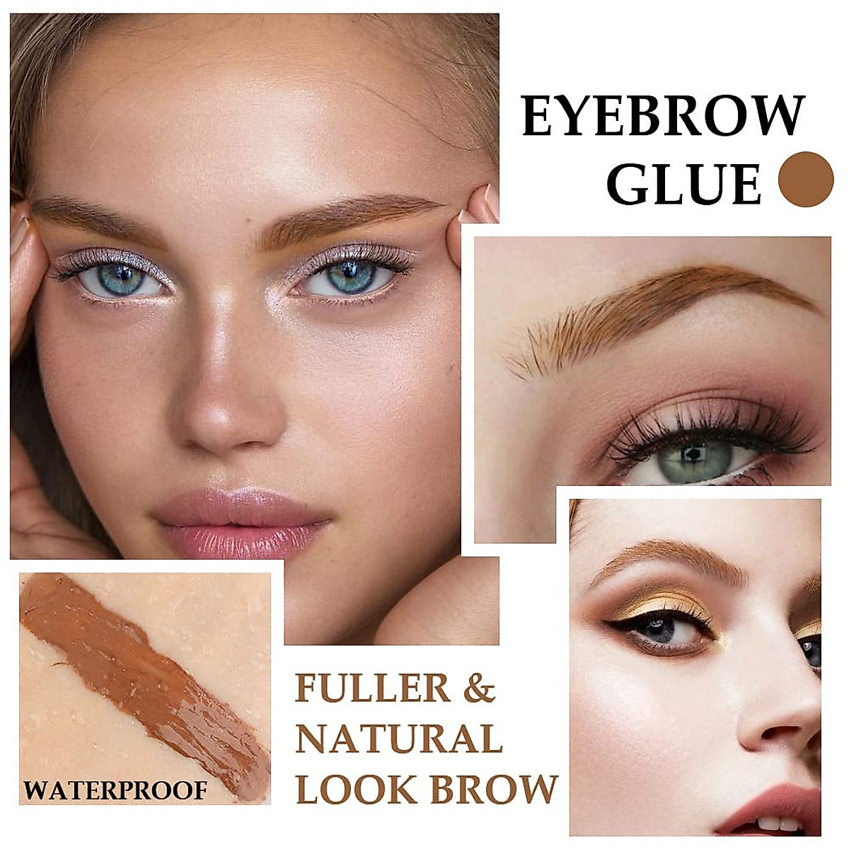 Eyebrow Gel, Eyebrow Color Mascara, Brow Gel, Brow Kit Eyebrow Tinted Gel Set, Eyebrow Repair Liquid Brows Styling Beauty Salon Home Use Makeup, Waterproof Transfer-Proof Cruelty Free - 2 Pack Auburn