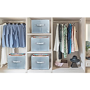 Extra Large Closet Drawer Clothing Jeans Organizer with Handle , Foldable Wardrobe Storage Box, Fabric Compartment Washable Clothes Pants Organizer for Sweater,Jeans,Hoodie,Sweatshirt by BEEYING