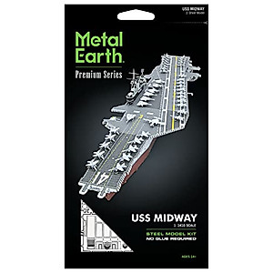Metal Earth Premium Series USS Midway Aircraft Carrier 3D Metal Model Kit Fascinations
