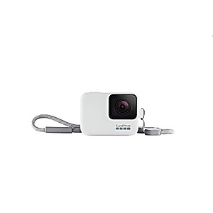 GoPro Sleeve + Lanyard in White Hot (HERO7 Black/HERO7 Silver/HERO7 White/HERO6 Black/HERO5 Black) - Official GoPro Accessory