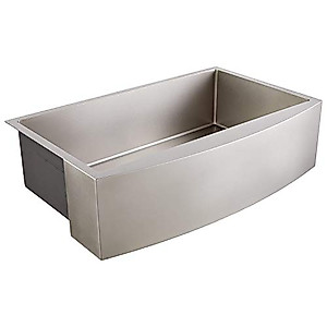 Signature Hardware 944649-33 Atlas 33" Farmhouse Single Basin Stainless Steel Kitchen Sink