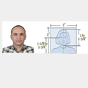 Kaslove LLC US Online Passport photo prints 2x2 inch, VISA, Citizenship, Immigration, Work Photos, green card photo (2 * 2 inch (2 Pictures Print))