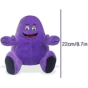 BeyondNice Grimace Shake Yellow Hat Burger Busters Shake Plushies Plush Toy Plushie Stuffed Animal Toy Game Doll Toddlers Toys (2pcs-2)