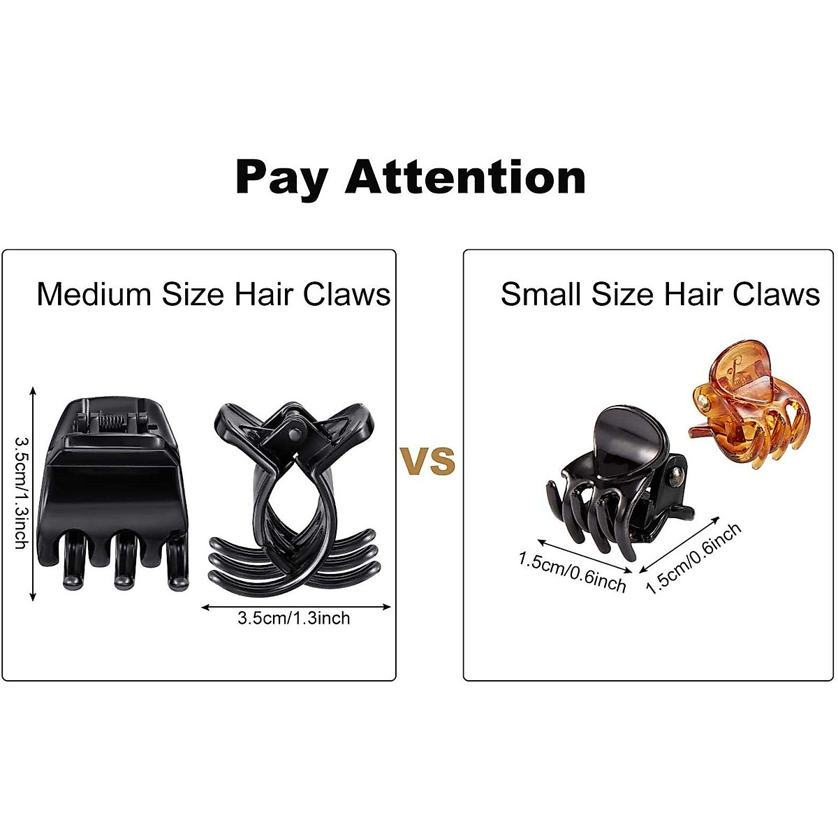 12 Pieces Hair Claw Clips Medium Size Hair Claws Hair Styling Accessories in 1.3 Inches for Women Girls