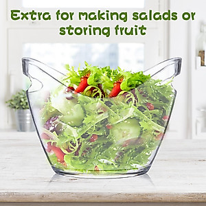 Beverage Tubs for Parties Plastic Ice Bucket for Cocktail Bar Clear Acrylic Wine Bucket with Scoops Drink Bucket Cooler for Chiller Bin for Champagne or Beer