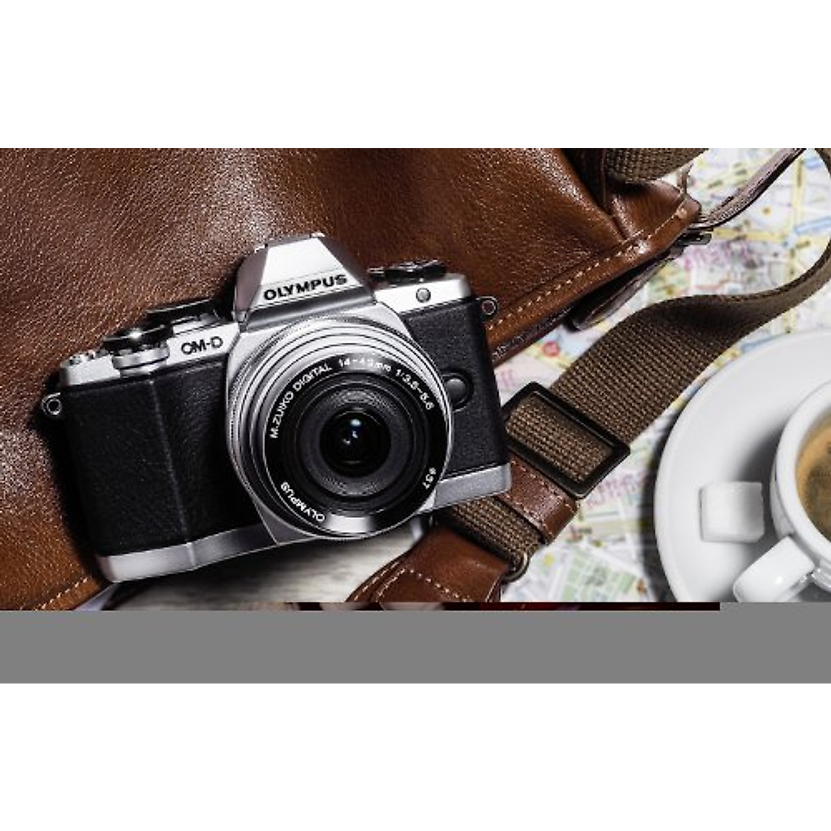 Olympus OM-D E-M10 with M.Zuiko ED 14-42mm 1:3.5-5.6 EZ Lens - Silver - International Version (No Warranty)