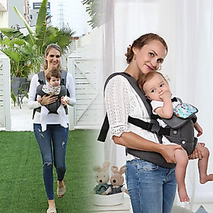 Baby Carrier, Convertible Soft Baby Wrap Carrier Ergonomic 4-in-1 with Breathable Air Mesh and All Adjustable Buckles for Newborn to Toddler